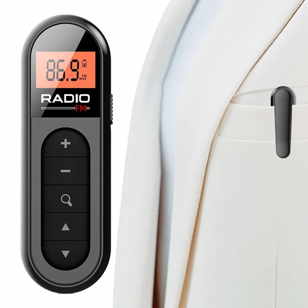 Магнитола MINI3 портативная, цифровая FM-радио, черный цвет, компактный размер