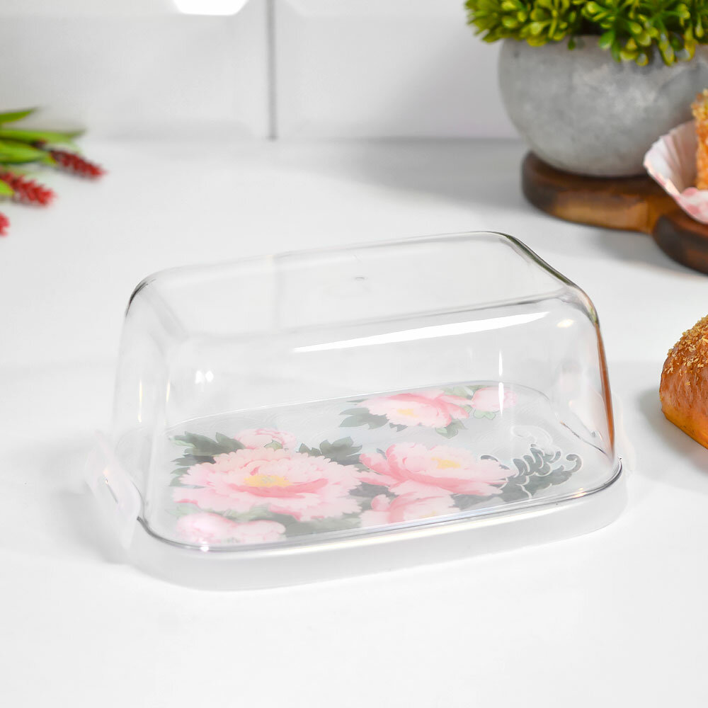 Масленка "Bergamo. Сад пионов" (бесцветный)