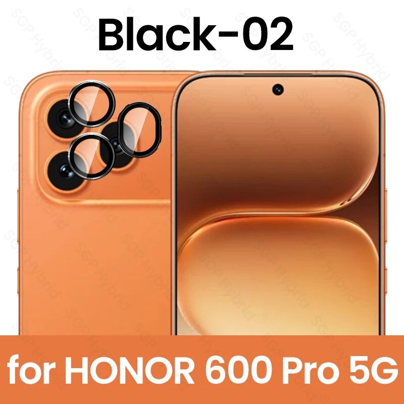 Защитное стекло для камеры Honor 600 Pro / 600 Lite / 600 Pro 5G из алюминиевого 600 Pro-Black-02