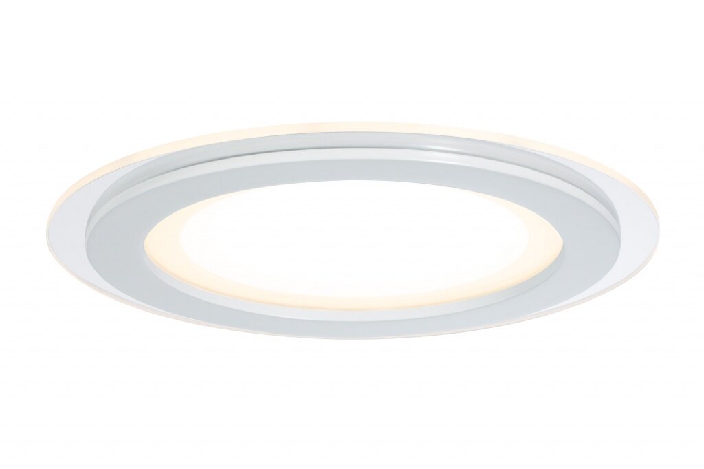 Светильник встраиваемый Paulmann DecoDot 7.5Вт 600Лм 2700К LED IP23 230В D160 мм Прозрачный/Белый Металл/Стекло Трансформатор 9Va 92733.