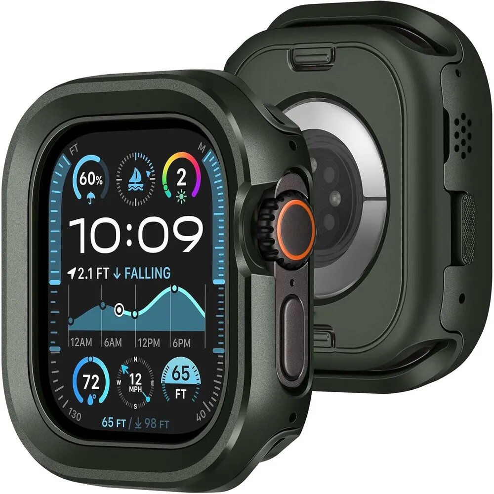 Двухкомпонентный металлический прочный чехол для Apple Watch Ultra 3/2/1, 49 мм, алюминиевый противоударный защитный бампер для iWatch 49 мм