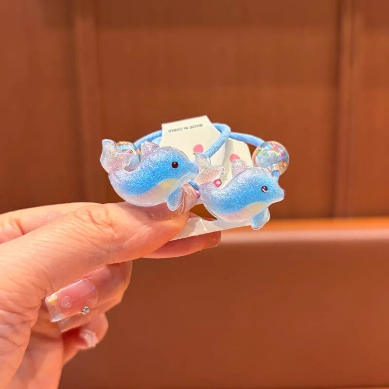 Детская резинка для волос с единорогом Blue Dolphin