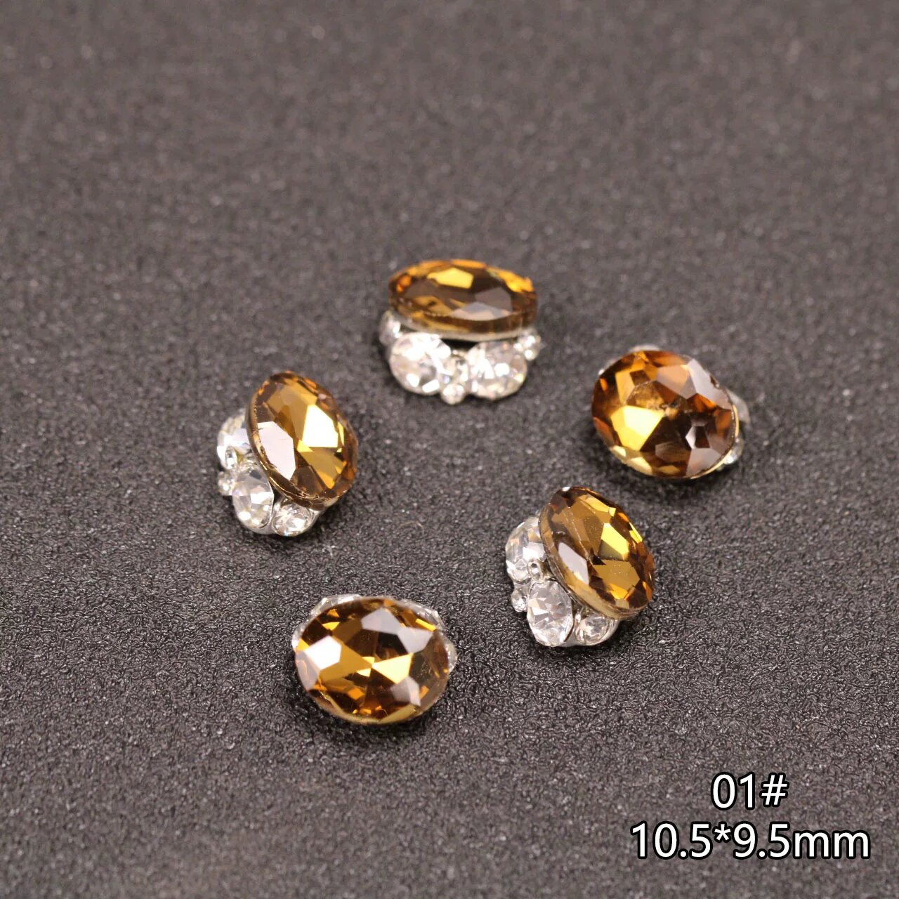 Одна страза 01# Малярд шампанское леденец жемчуг для маникюра - 0.3г, 1.5x1.5x0.5см, аксессуар для маникюра