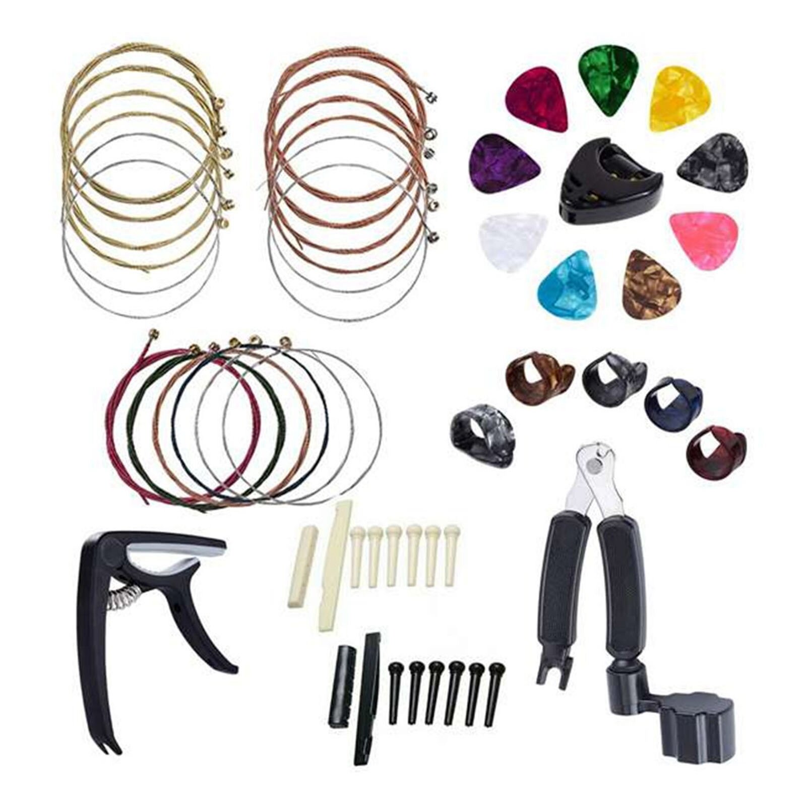 Guitar Repair Tool Capo Pick Saddle String Bridge Pin Instrument Accessory for Maintenance