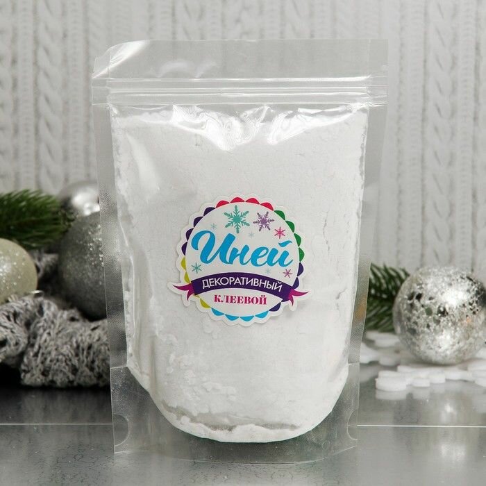 Иней искусственный для декора Школа талантов клеевой, "Флок эффект", 120 г, белый (3609100)