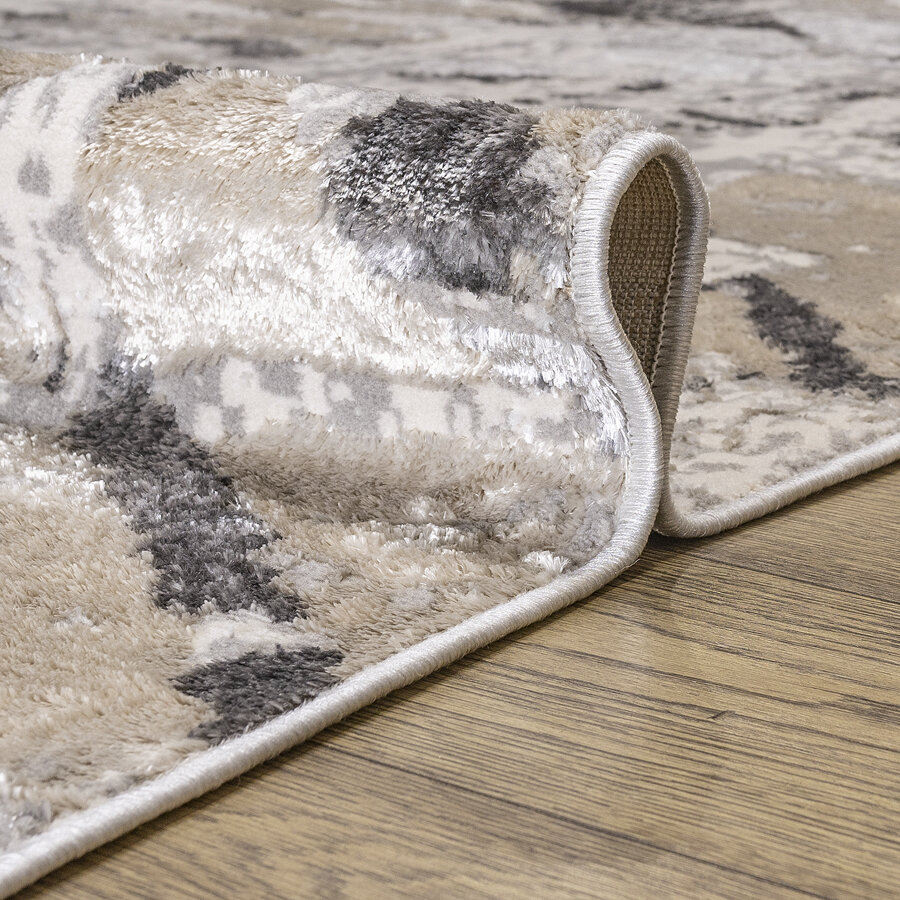 Ковер, Овал, Бежевый, Серый, Коричневый, Современный, на пол, в гостиную, спальню, в ассортименте (150 см. на 230 см.)