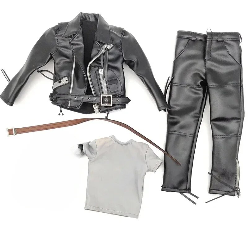 Кожаный комплект одежды для фигурки Phicen Tbleague M34 1/6 B Suit