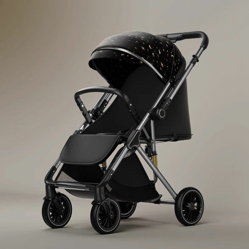 Детская коляска, сидеть/лежать/складываться двусторонняя легкая складная коляска 0-6 лет