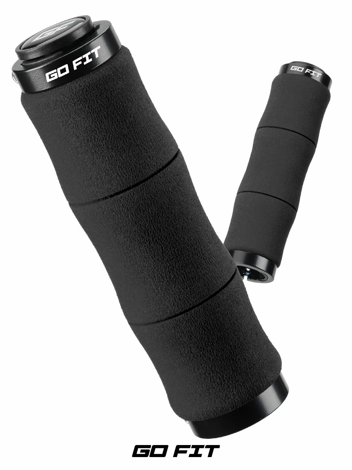 Вело грипсы GO FIT Active Grips, грипсы для велосипеда, самоката, электросамоката, велосипедные ручки, акссесуары, 2 штуки, черный