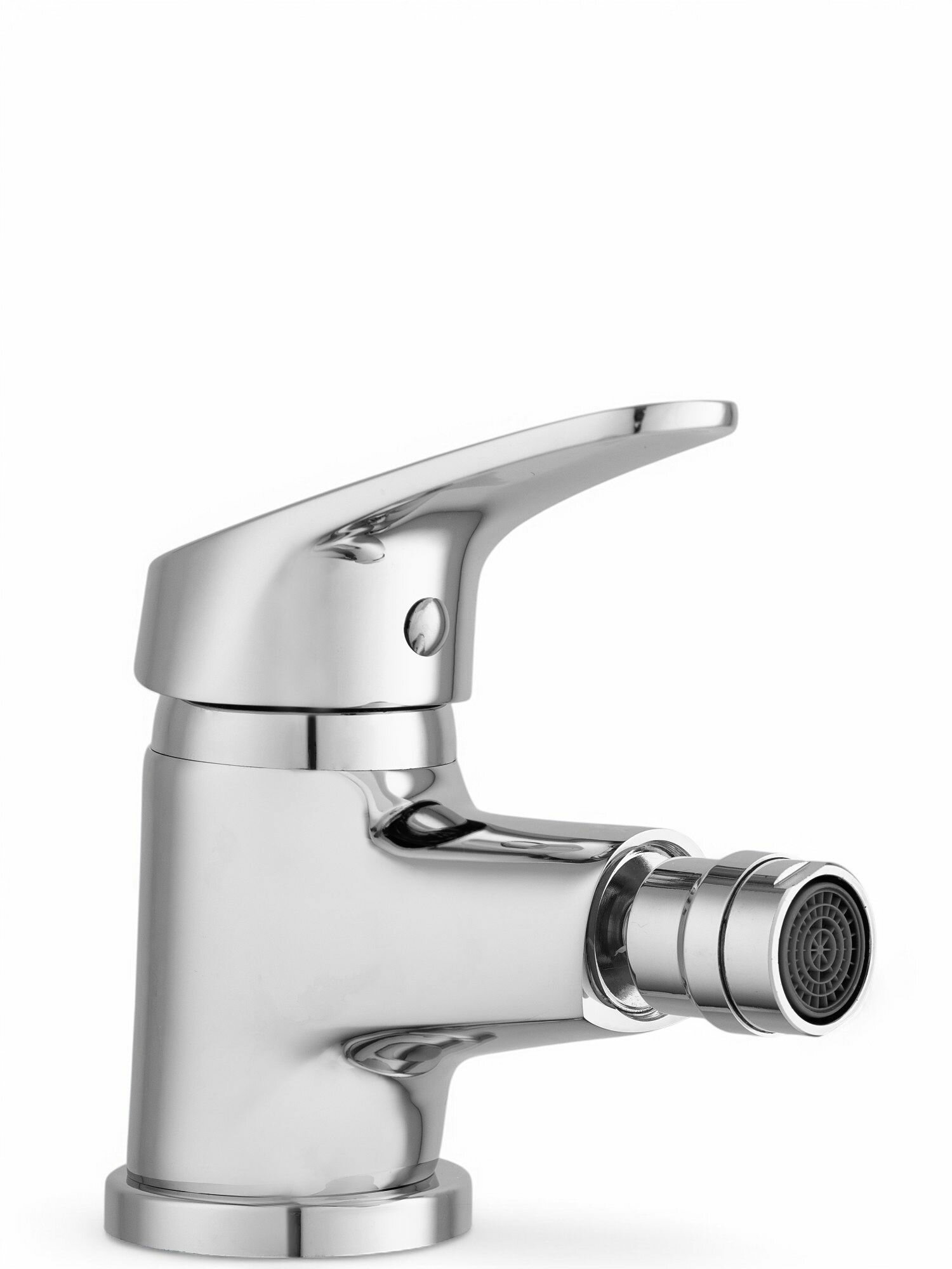 Смеситель для биде или раковины с возможностью регулирования положения излива, хромированный глянец