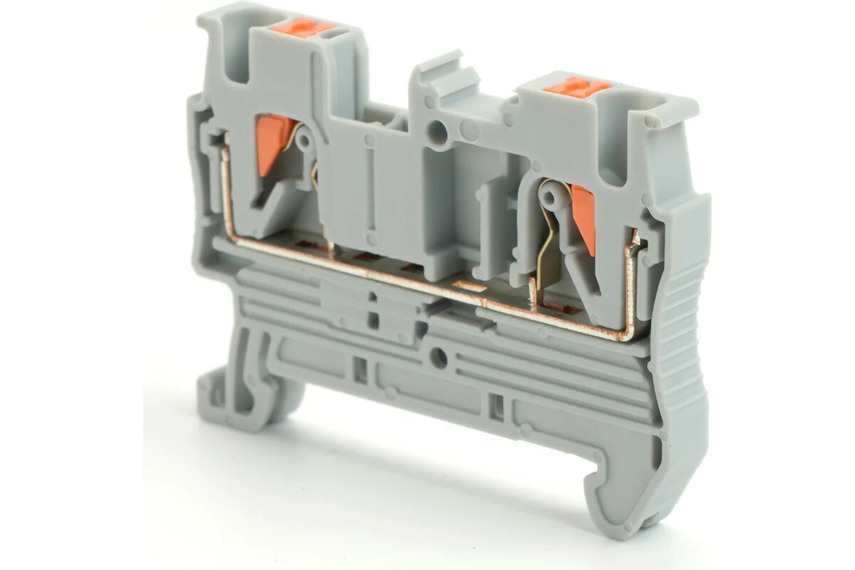 STEKKER 2-проводной проходной пружинный зажим серый PT 2,5 LD572-1-25 в упаковке 49241 100шт