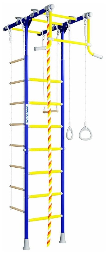 Шведская стенка, детский спортивный комплекс для дома Romana R1 (01.20.7.06.490.01.00-08) синяя слива