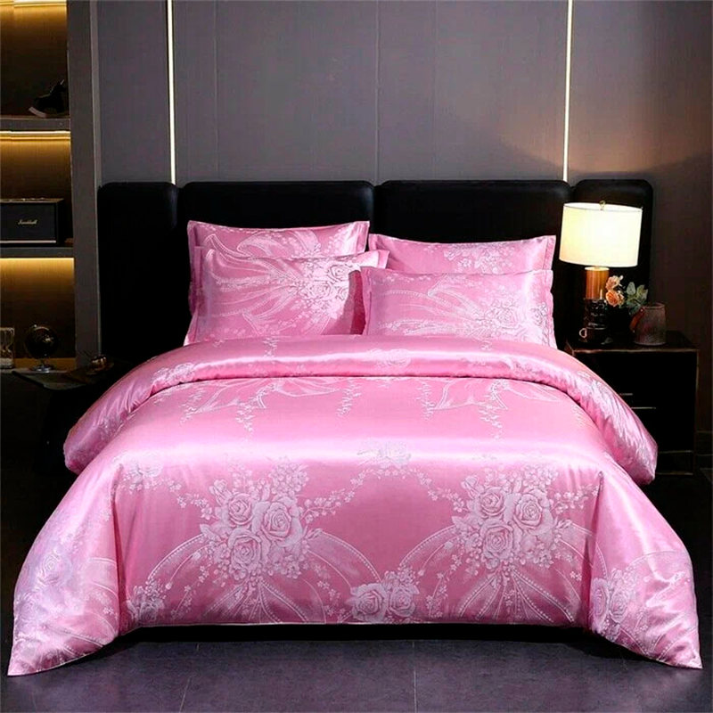 Комплект постельного белья, жаккард, с вышивкой, 2-спальный, простыня 1,8 м, свадьба принцессы