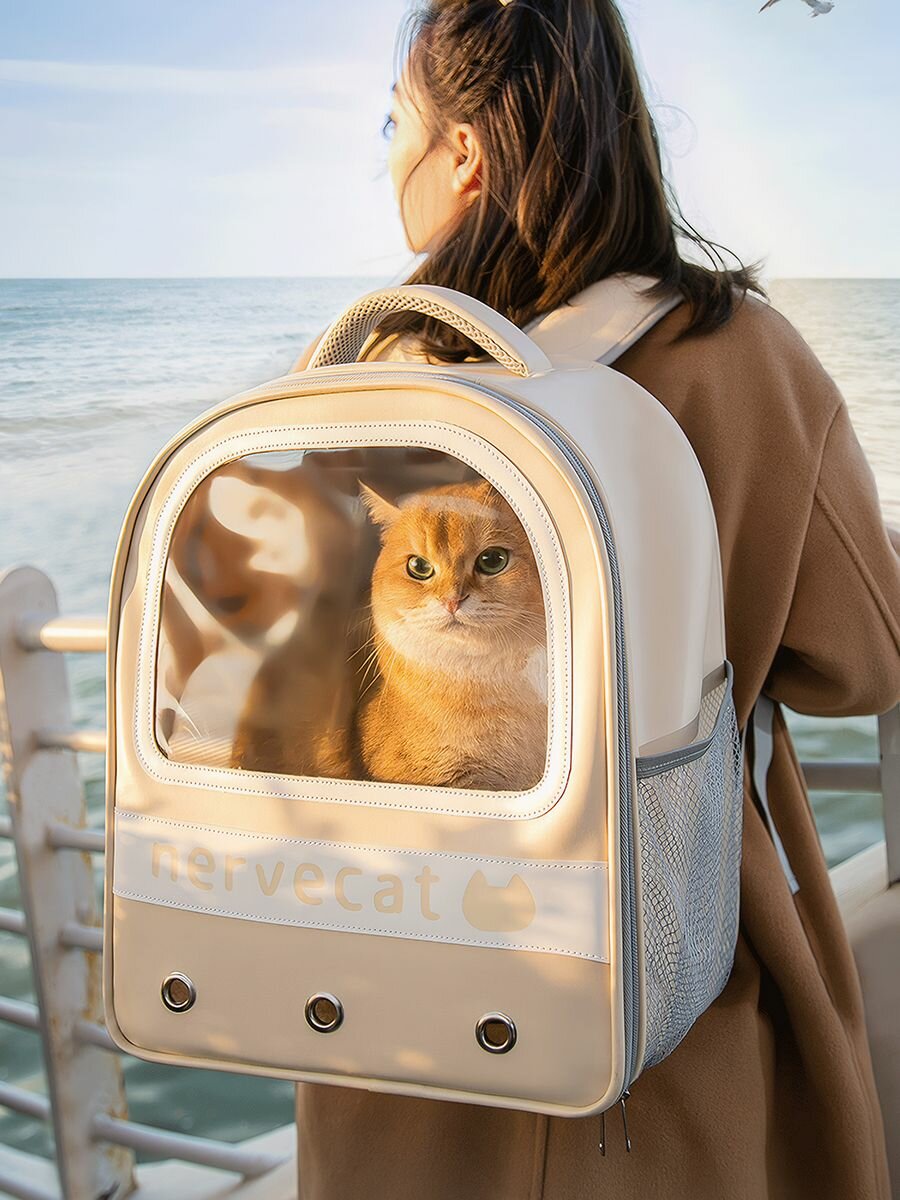 Рюкзак переноска для кошек с иллюминатором, до 8 кг, подходит для кошек и собак,40x32x20.5cm