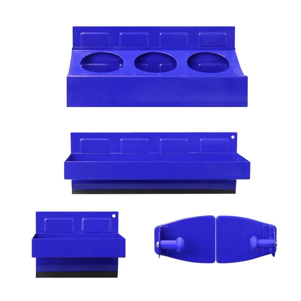 Оснастка для инструментов, Набор аксессуаров для инструментальной тележки: держатель для гаечных ключей, держатель для насадок, держатель для отверток, магнитные инструменты - синий, 1 комплект