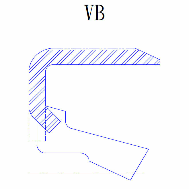 Сальник 20x24x2.5 VM NBR-70-K-01B/C NAK маслобензостойкий (манжета армированная)