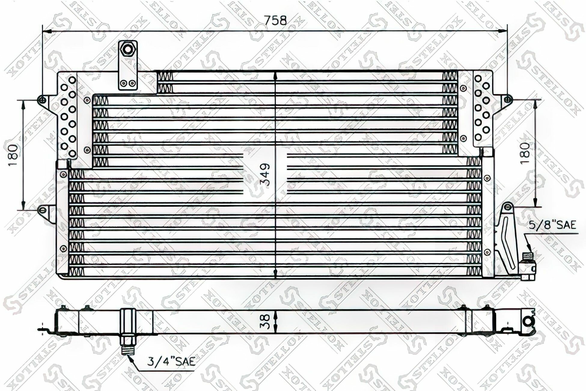 Радиатор кондиционера для Фольксваген Пассат B3 B4 10-45005-SX STELLOX