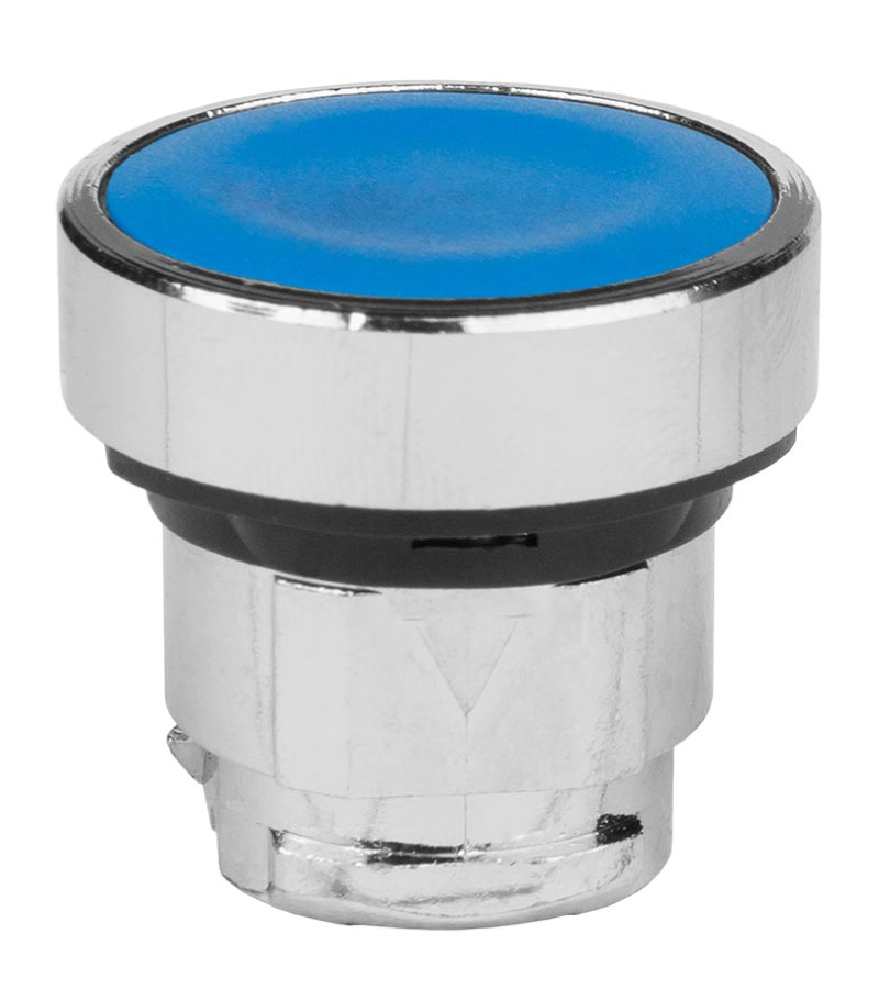 Кнопка управления КЭАЗ OptiSignal D22 A4-P-6 без фиксации металл голубая, ZB4BA6, 332217 / кнопочный пост