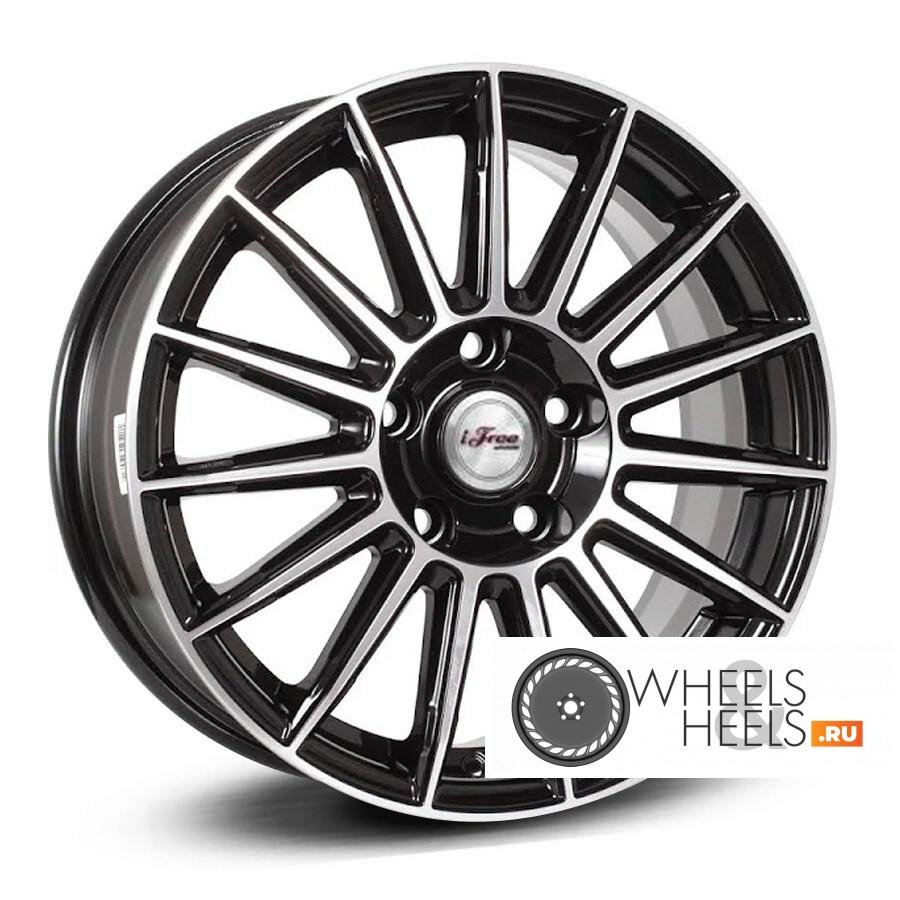 Диск автомобильный литой iFree Азур 16x6.5 5x110 et40 dia63.35 Черный с полированной лицевой поверхностью