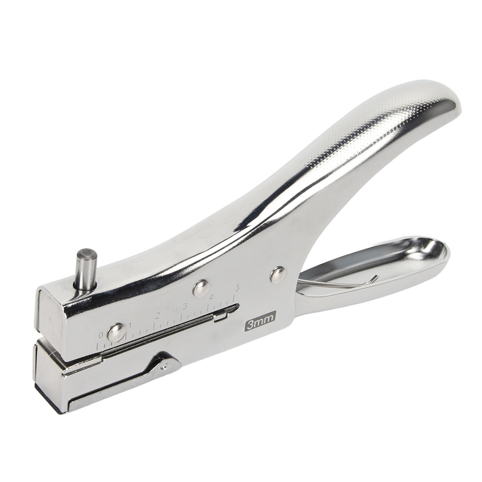 Одиночный дырокол глубокого проникновения, ручной, металлический, 3 мм, для бумаги, картона, фото