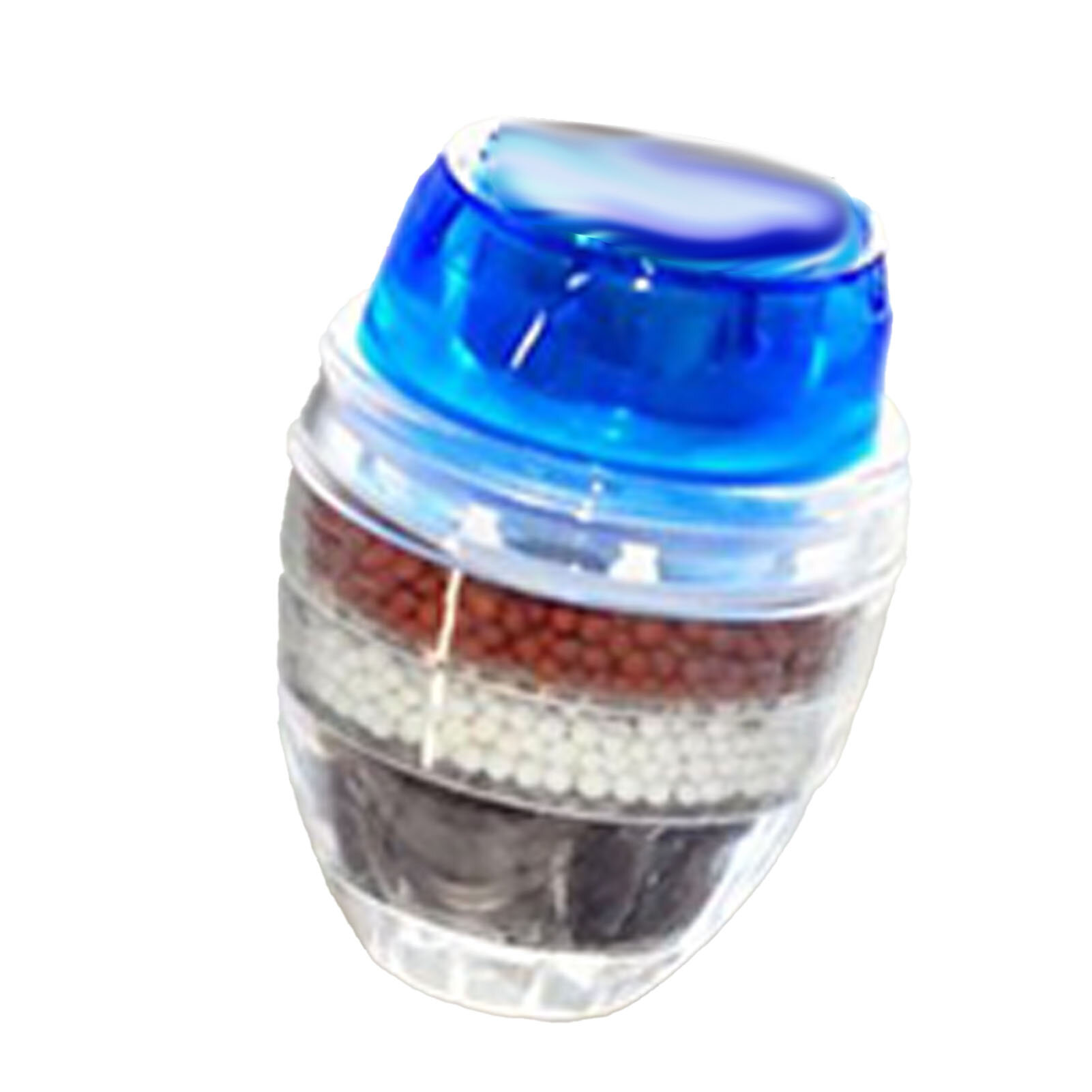 Фильтр для воды, устанавливаемый на кран, синий, многослойная система фильтрации для кухни и ванной комнаты, эффективная экономия воды, простая установка.