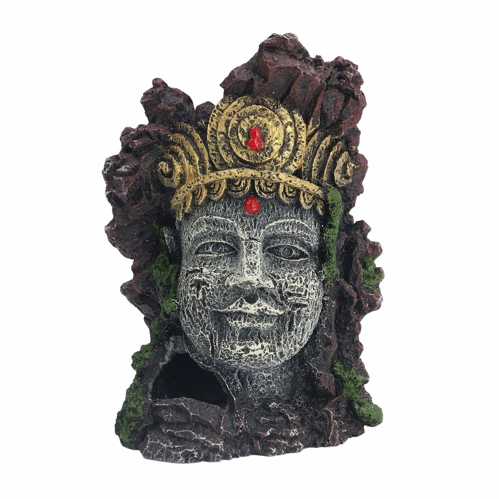Статуя головы Будды, украшение для аквариума, 3D-пещера для аквариума, укрытие для ландшафтного дизайна и декора домашнего сада
