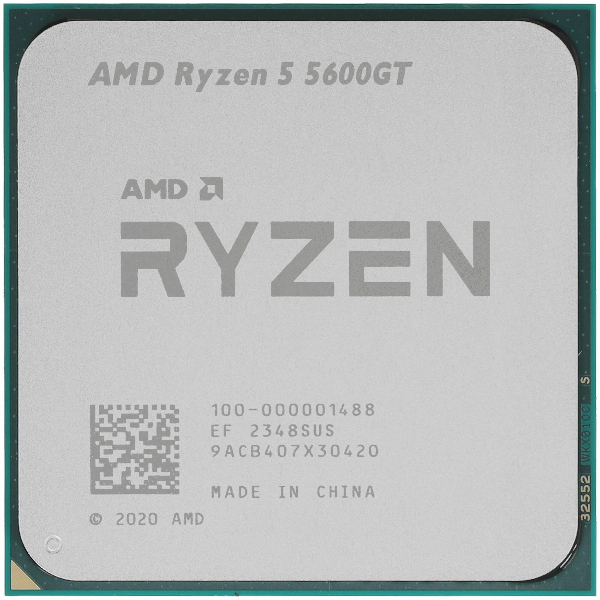 Процессор AMD Ryzen 5 5600GT, AM4, (3.6-4.6GHz/6-12 cores), AMD Radeon, DDR4-3200 max 128Gb, TDP 45W, OEM (100-000001488)
