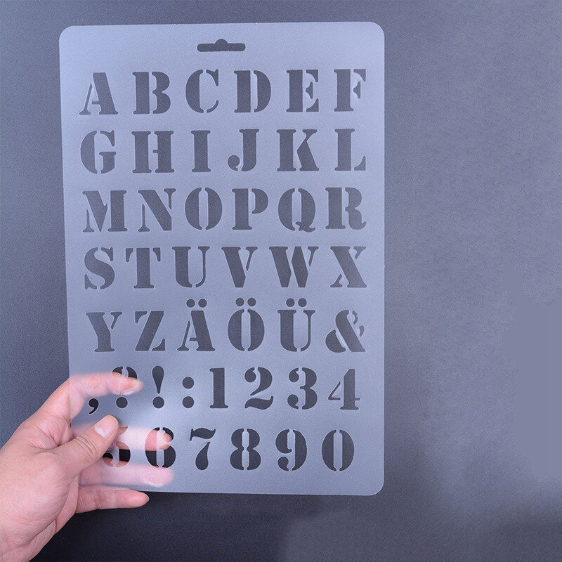 Трафареты для надписей, трафареты букв и цифр, трафареты для рисования на бумаге с буквами и цифрами (#1)