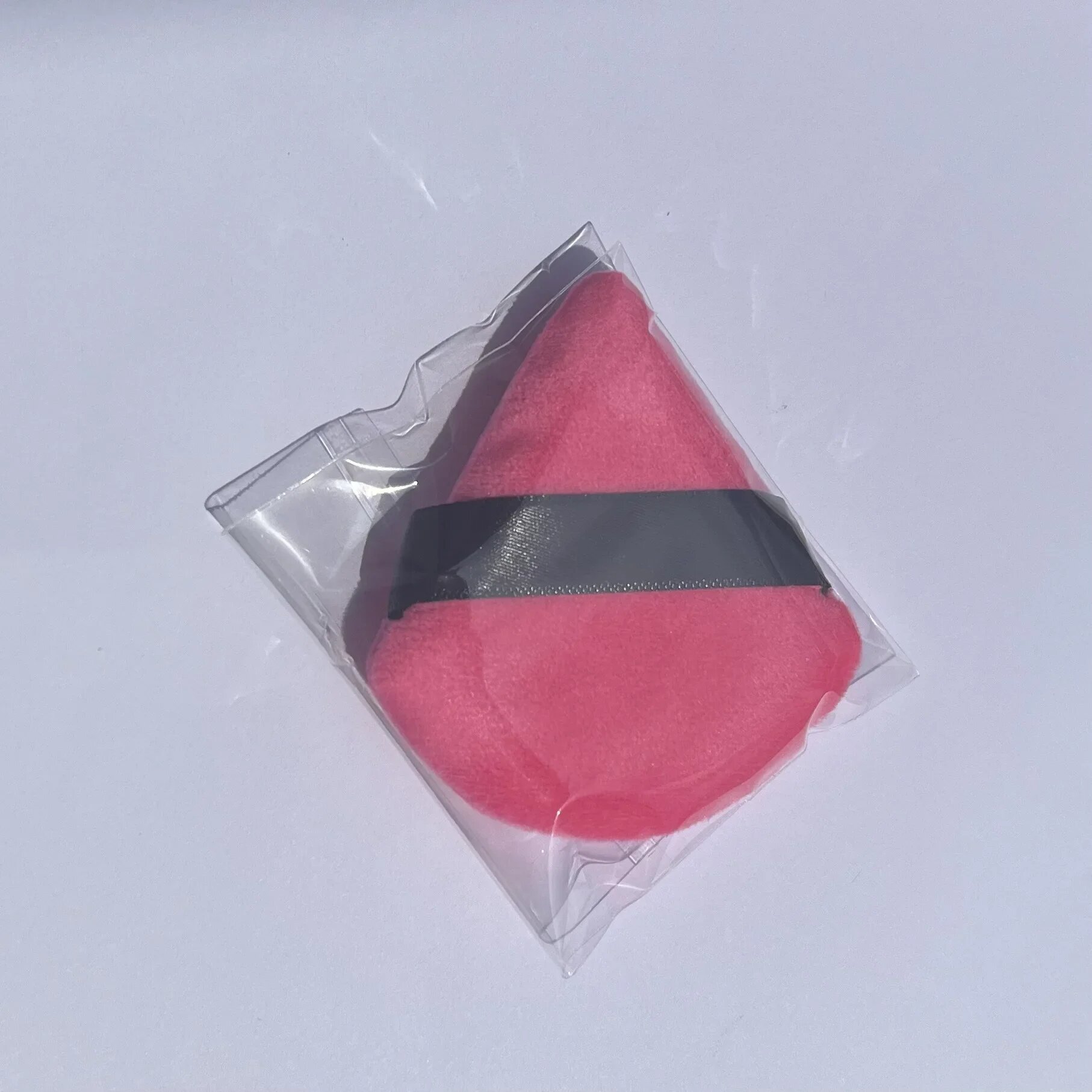 Треугольный бархатный пуховка для пудры 1pc rose