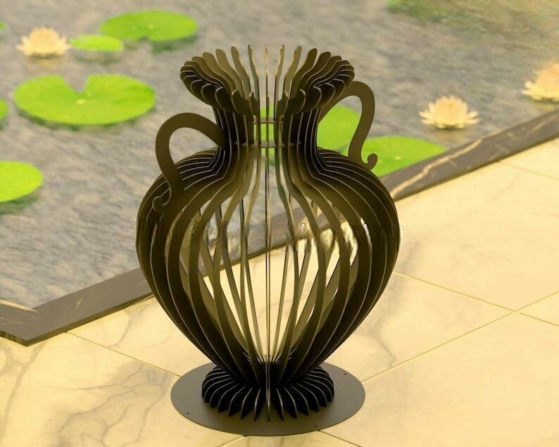 Декор для дома и улицы из металла, напольный декор - Амфора №9 (1 шт)