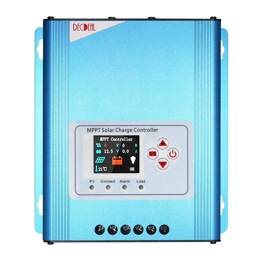 Контроллер заряда солнечной батареи Decdeal 30A MPPT 12 В/24 В/48 В с ЖК-дисплеем, защита от перегрузки, запись данных