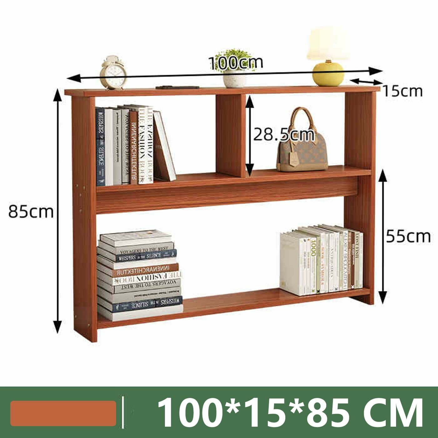 Консольный столик деревянный, С полками, для небольших квартир