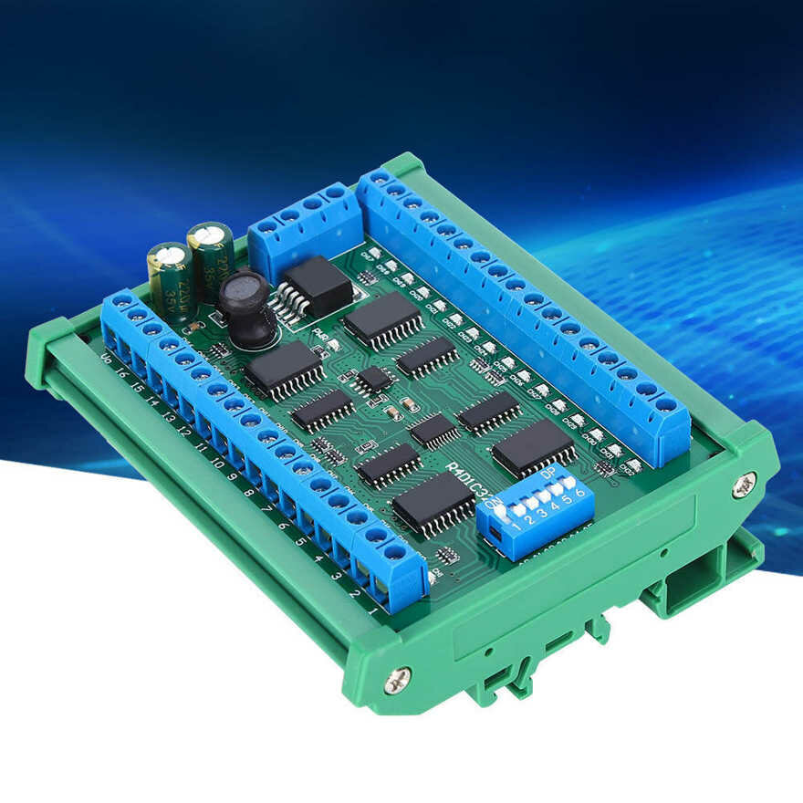 Модуль управления 32-канальный RS485 огнестойкий электронный компонент + коробка на DIN-рейку