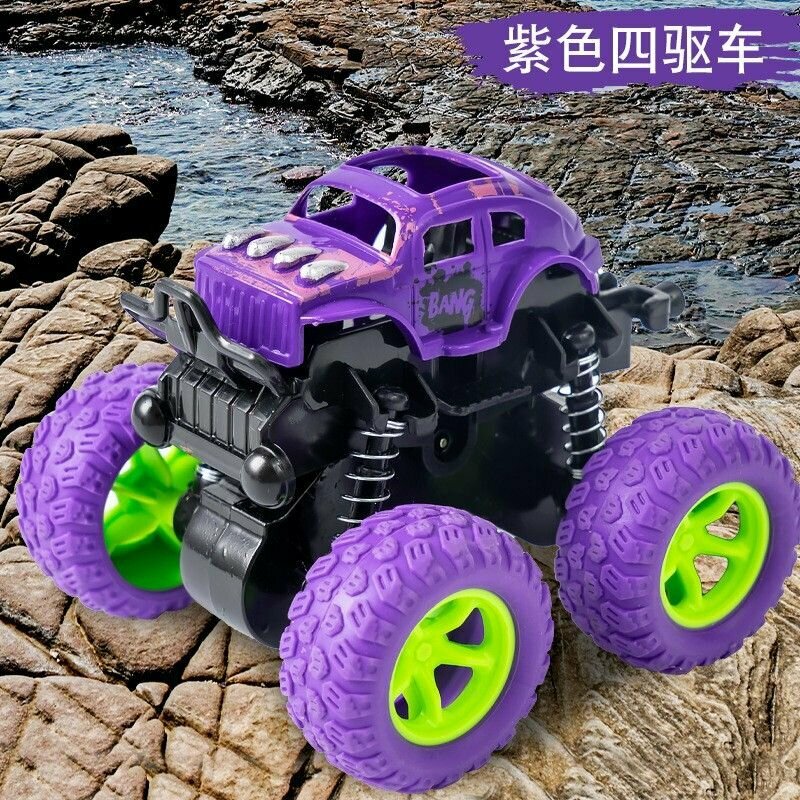 Игрушечная машина для мальчиков с инерционным двусторонним трюком, переворачивающаяся внедорожная с четырьмя колесами детей в возрасте от 0-6 лет