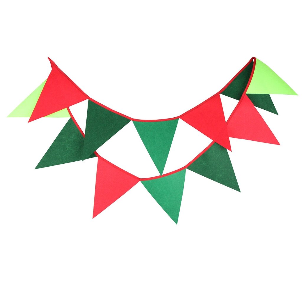 Красочные гирлянды и флажки для рождественского украшения детской комнаты
