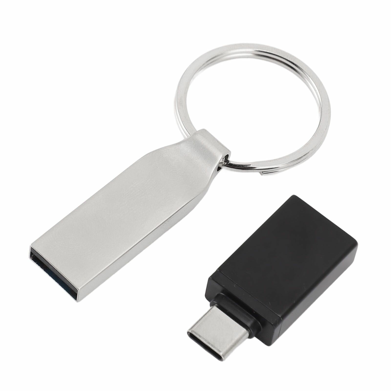 Флэш накопитель USB 3.0, 128 ГБ, металлический, адаптер Type C