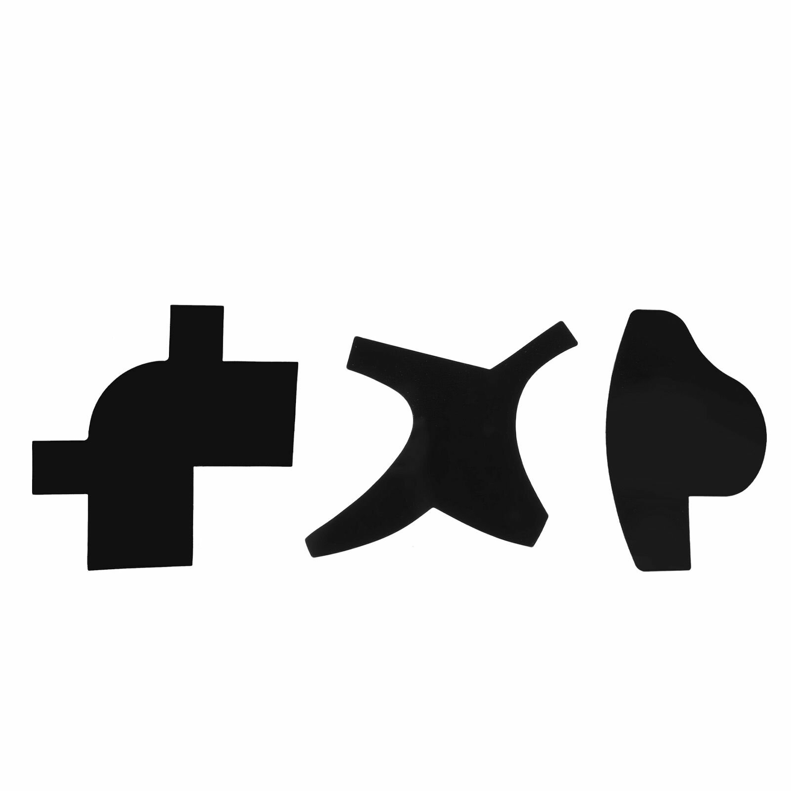 3шт инструмента для формирования бороды, многофункциональные аксессуары для барберов, безопасные и удобные, черные