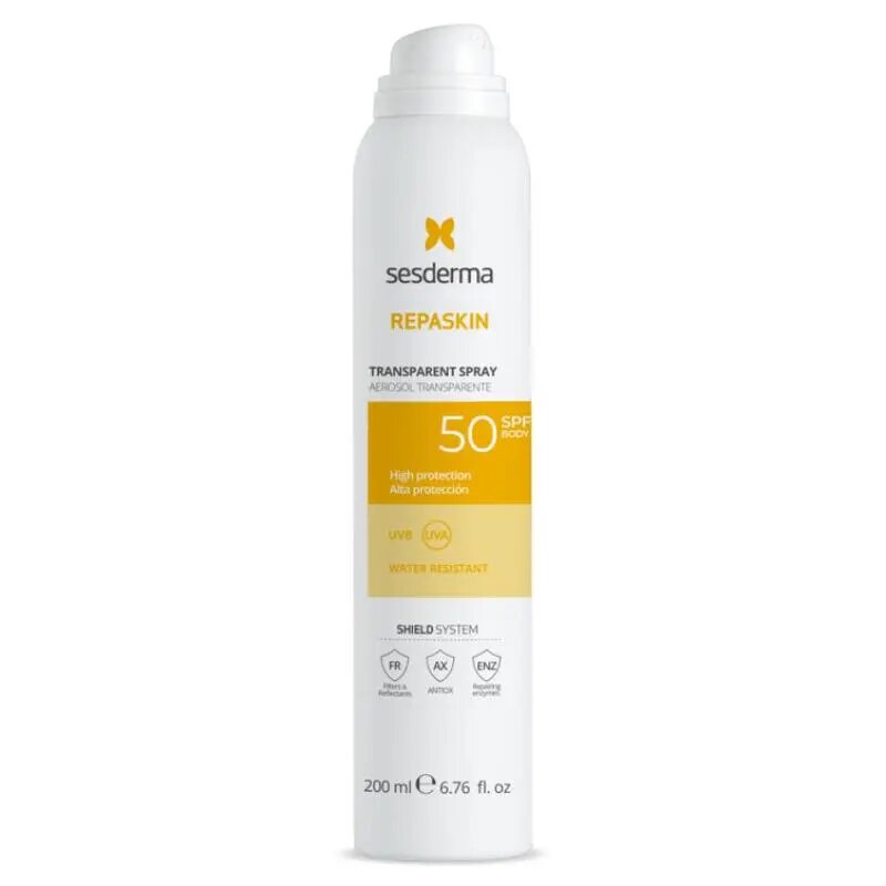 Спрей SESDERMA Repaskin TRANSPARENT SPRAY Солнцезащитный для тела SPF 50 200 мл