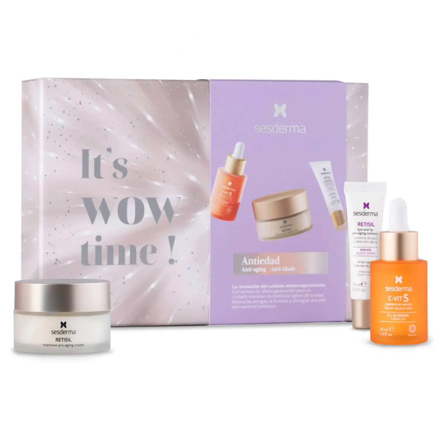Набор SESDERMA Retisil Сыворотка с витамином С 30 мл + Антивозрастной крем 50 мл + Крем-контур 15 мл