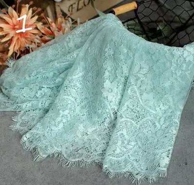 Кружево полиэстер 40см Бирюзовый, color 1