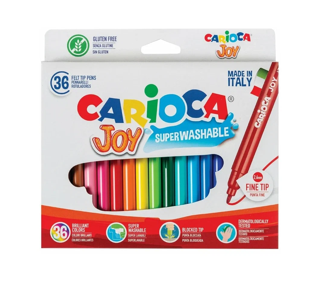 Фломастеры Carioca 36цв суперсмыв 40616