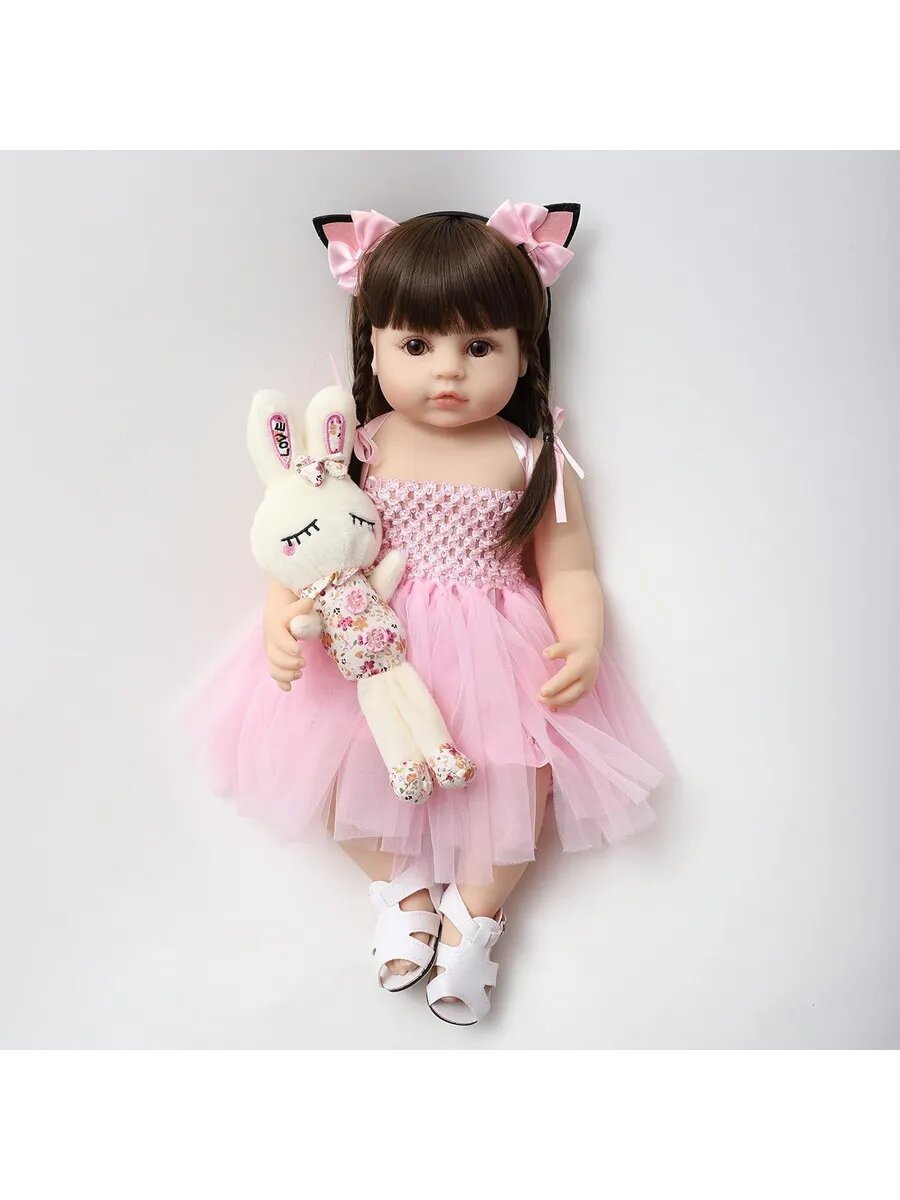 Кукла Реборн, реалистичная, 50 см, можно купать, переодевать, причесывать