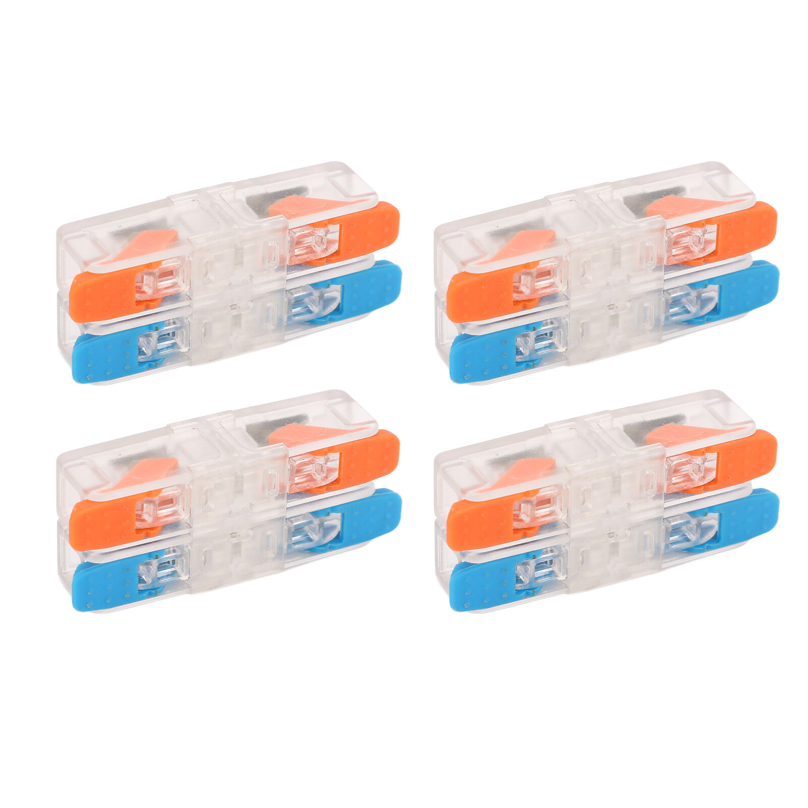 Компактные соединители для проводников, 10 шт, 2 в 2, рычажные соединители проводов, электрические соединители 41 А, 450 В