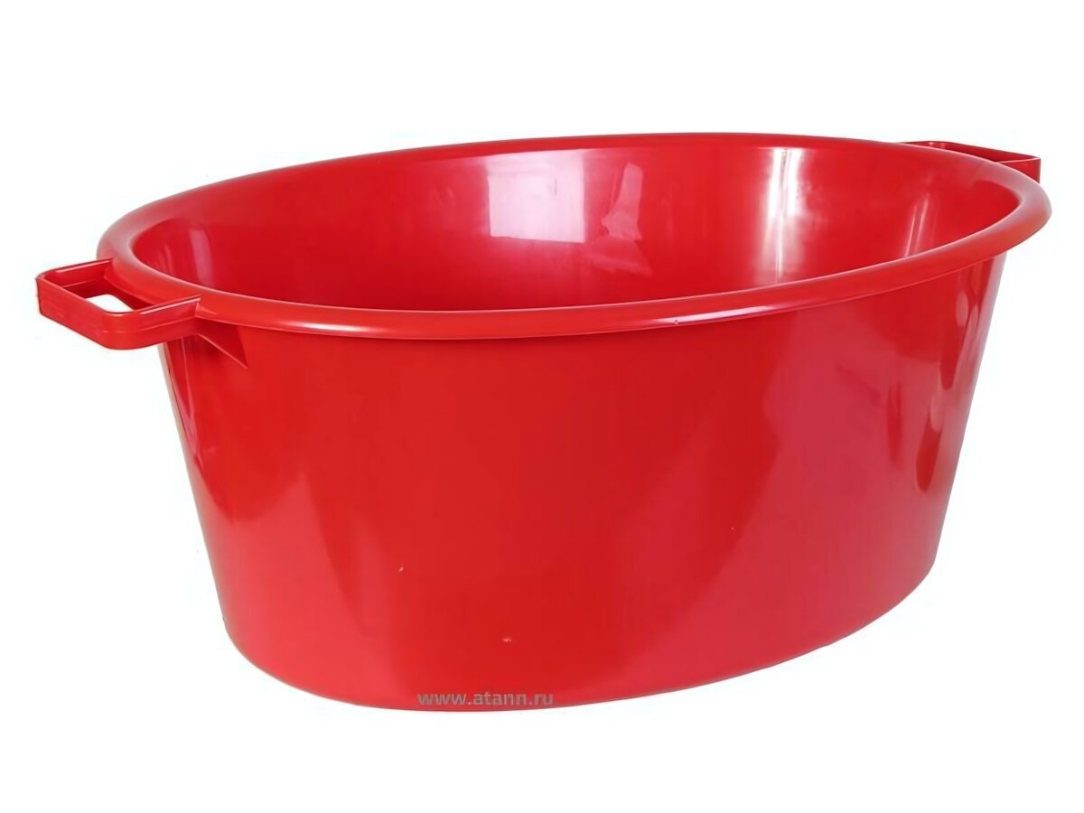 Таз пищевой 35л с ручками, пластик, цвет в ассортименте, овальная форма для удобного хранения