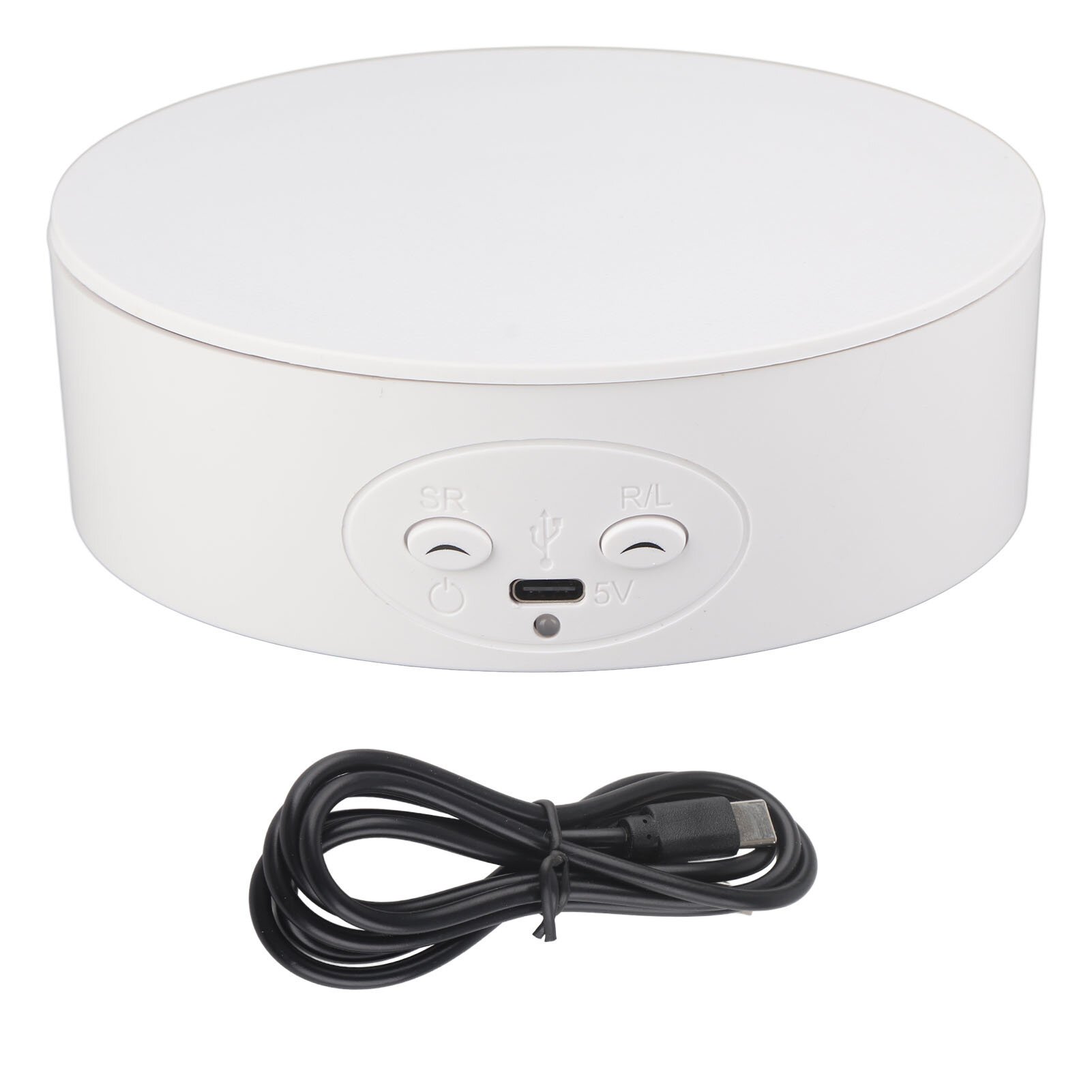 Вращающаяся на 360 градусов подставка для дисплея, максимальная нагрузка, 6,6 фунтов, электрический вращающийся поворотный стол для бутылок вина, косметические часы, белые