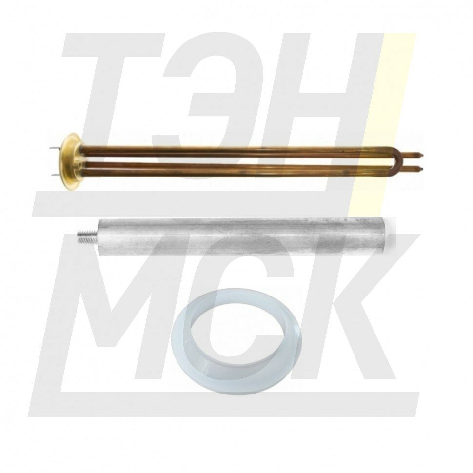 Комплект ТЭН 1,5кВт (1500Вт) RF для водонагревателя Lemax, Timberk, PREMIUM + прокладка + анод, 50061K