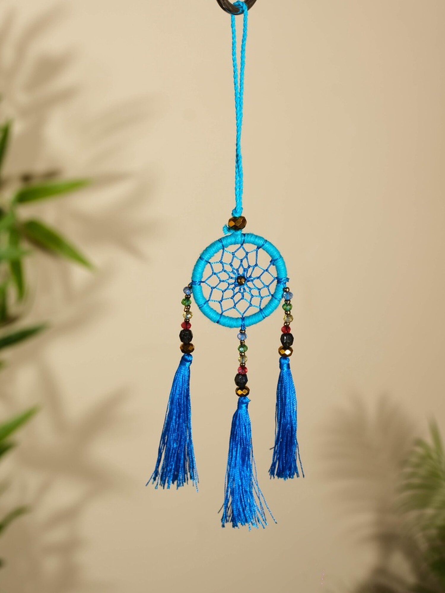 Ловец снов Сима-ленд, голубой, текстиль, пластик, хлопок, 4 x 20 см