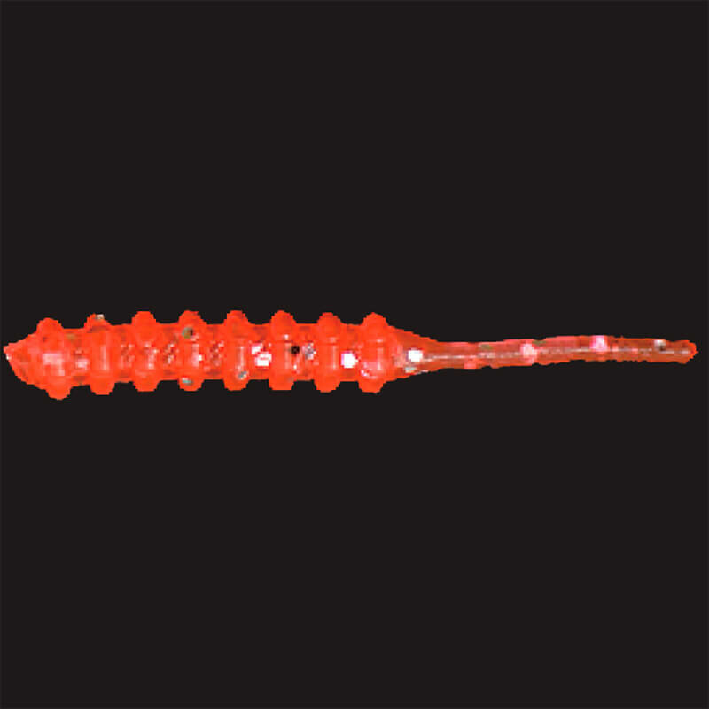 Силиконовая приманка Yarie №691 Amibaits 0.9" #30F Orange Silver Glitter