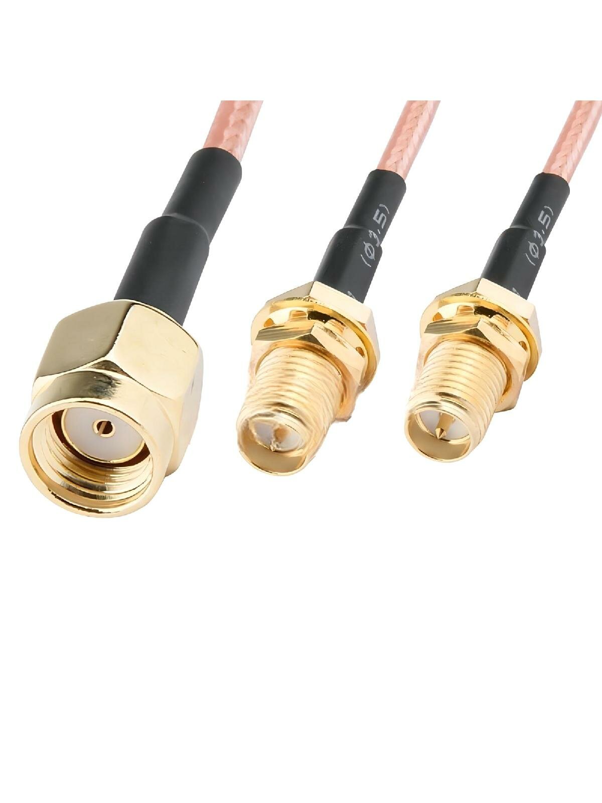SMA Y Splitters Cable SMA Female to Double Male RG316 Extension Cable Adapters Connectors for 3G 4G Routers Networking