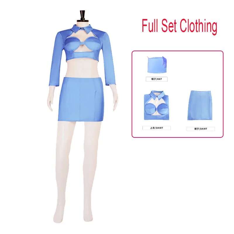 Костюм для косплея Fifthh Elementt Leeloo женский синего цвета из полиэстера S